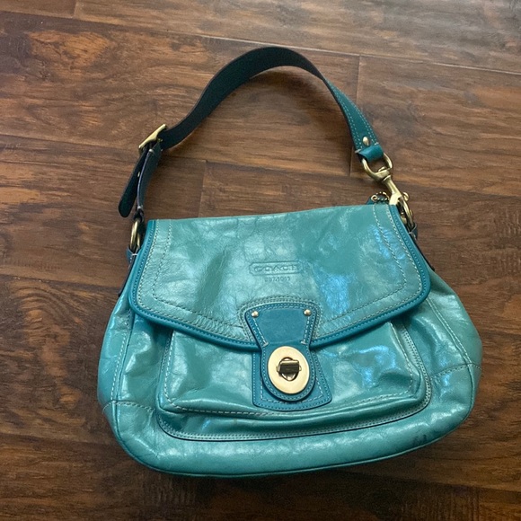 Coach | Bags | Coach Ali Legacy Teal Vintage Hobo Bag | Poshmark